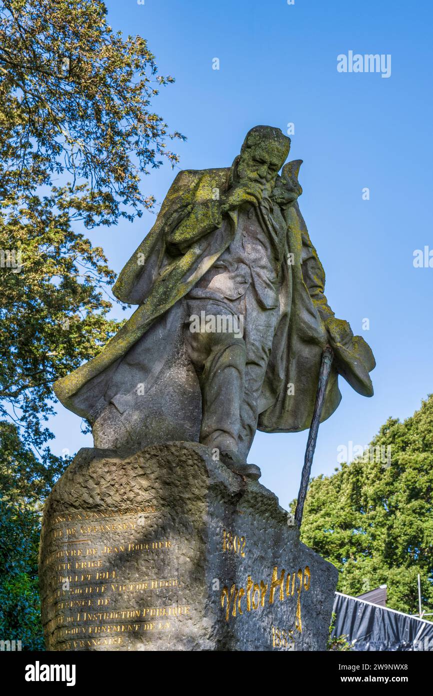 Victor Hugo Statue in Candle Gardens in St Peter Port, Guernsey ...