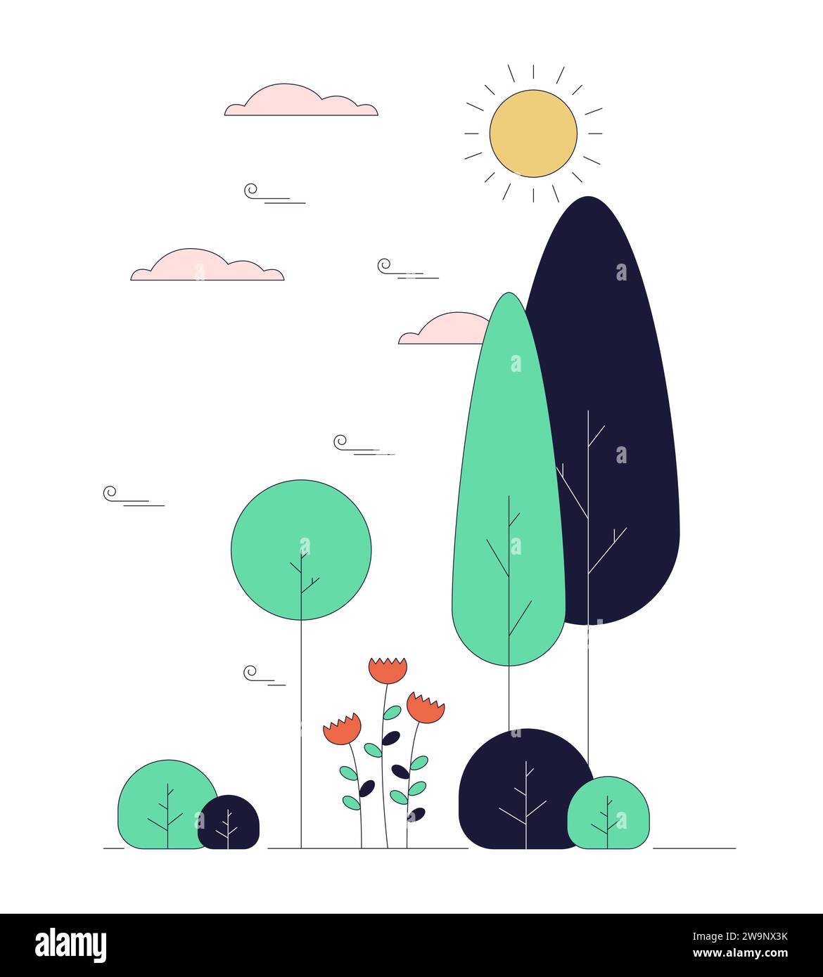 Hiking summer sunshine Stock Vector Images - Alamy