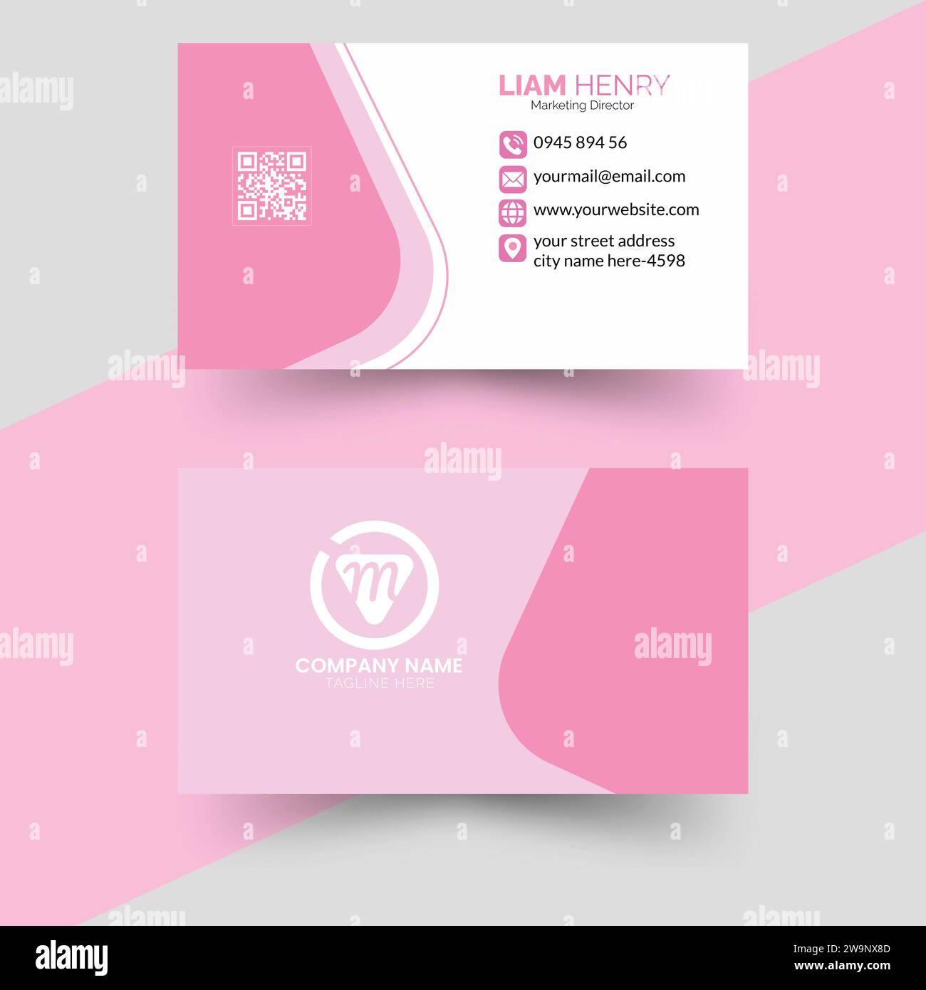 Unique Business Card Design Template 2034 Stock Vector Image & Art - Alamy