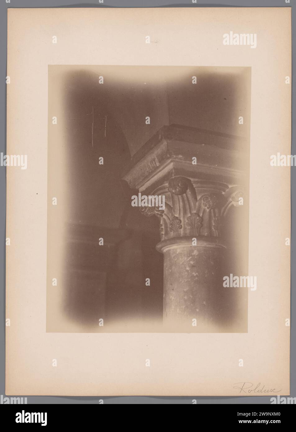 Capital of a column in Crypt from the Abbey Church in Rolduc, Anonymous ...