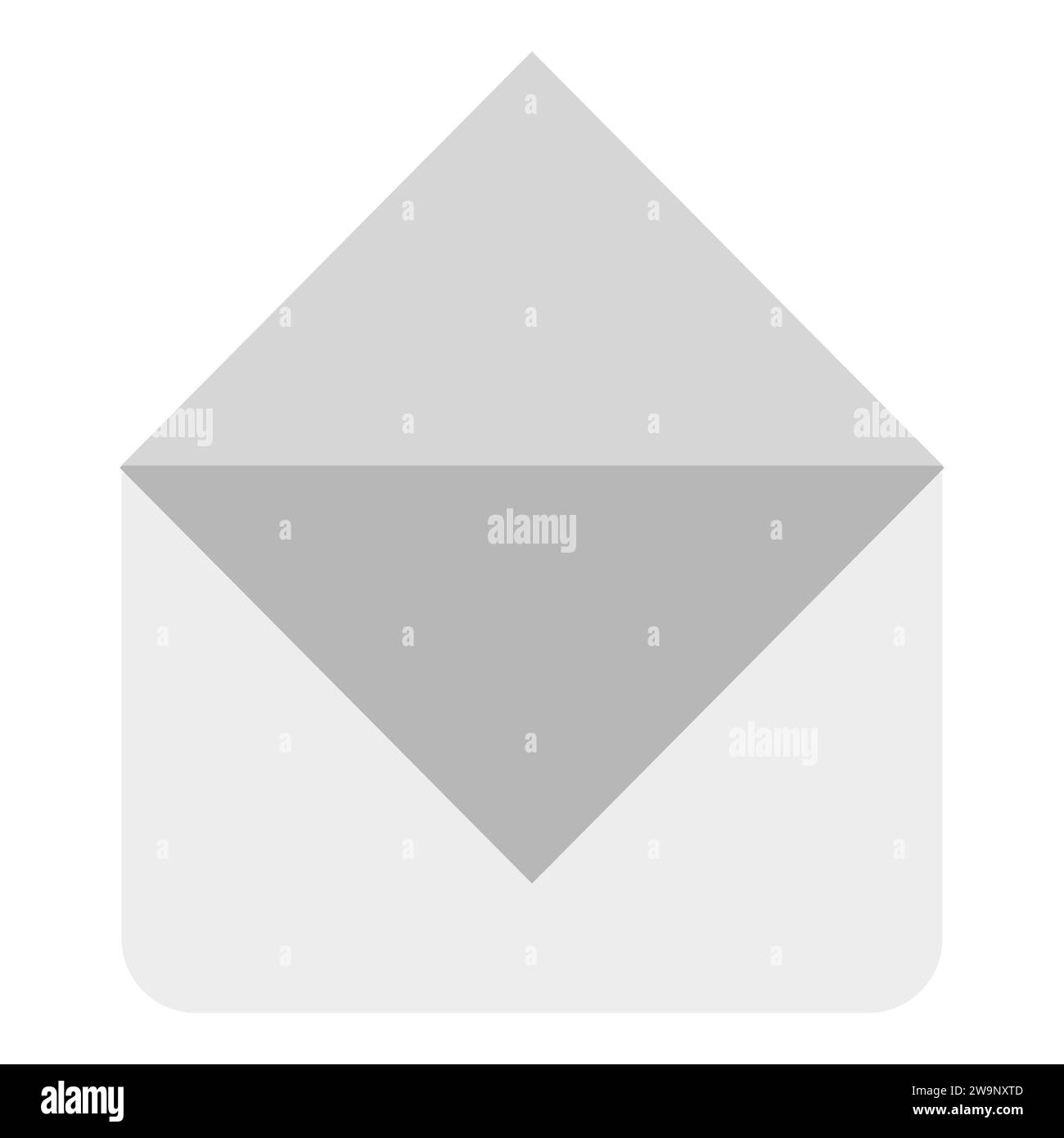 Open empty Envelope isolated on White background concept. Vector Flat ...