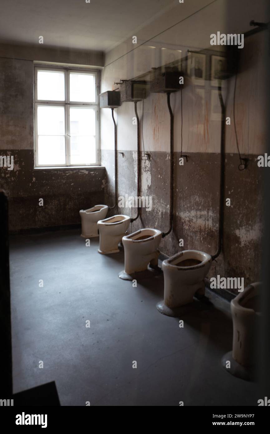 Accommodation for the interned including sleeping areas and toilets at ...