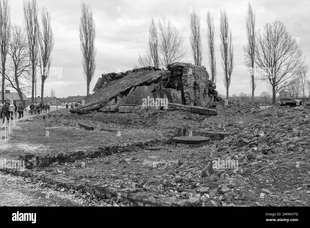 Destroyed gas chambers at Auschwitz and Birkenau concentration camps ...