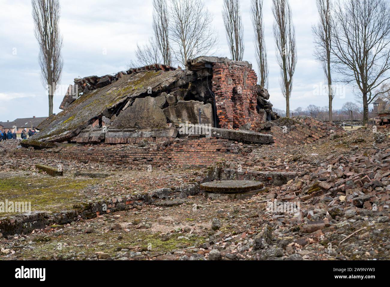 Destroyed gas chambers at Auschwitz and Birkenau concentration camps ...