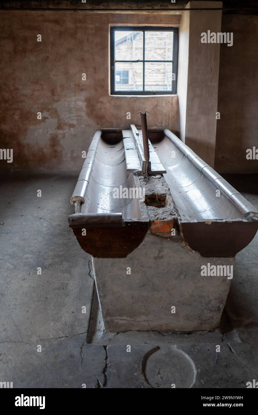 Accommodation for the interned including sleeping areas and toilets at ...