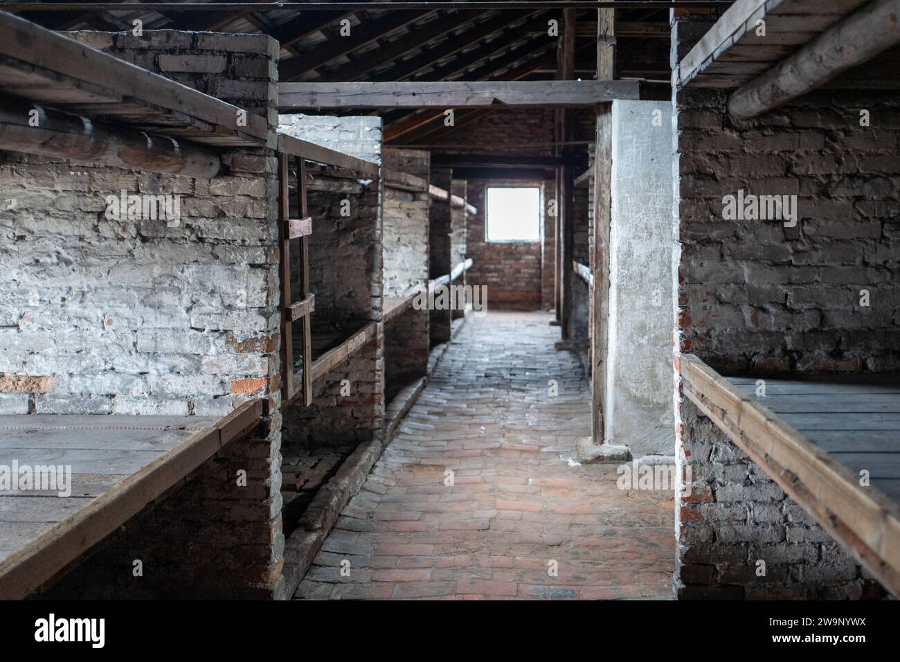 Accommodation for the interned including sleeping areas and toilets at ...