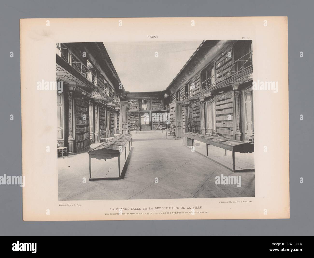 Large hall in the Library in Nancy, Anonymous, c. 1891 - In or Before ...