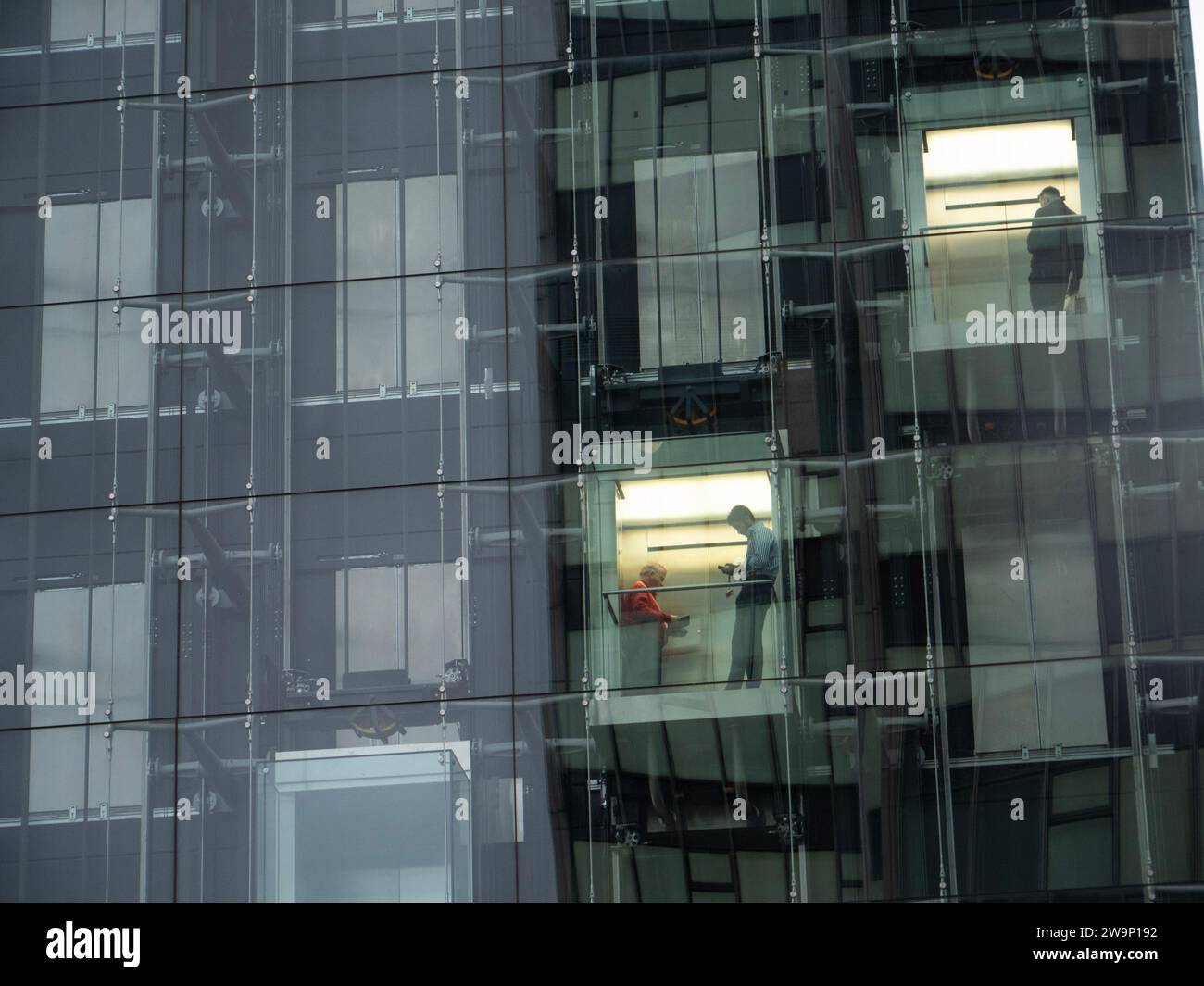 Santander london lift hi-res stock photography and images - Alamy