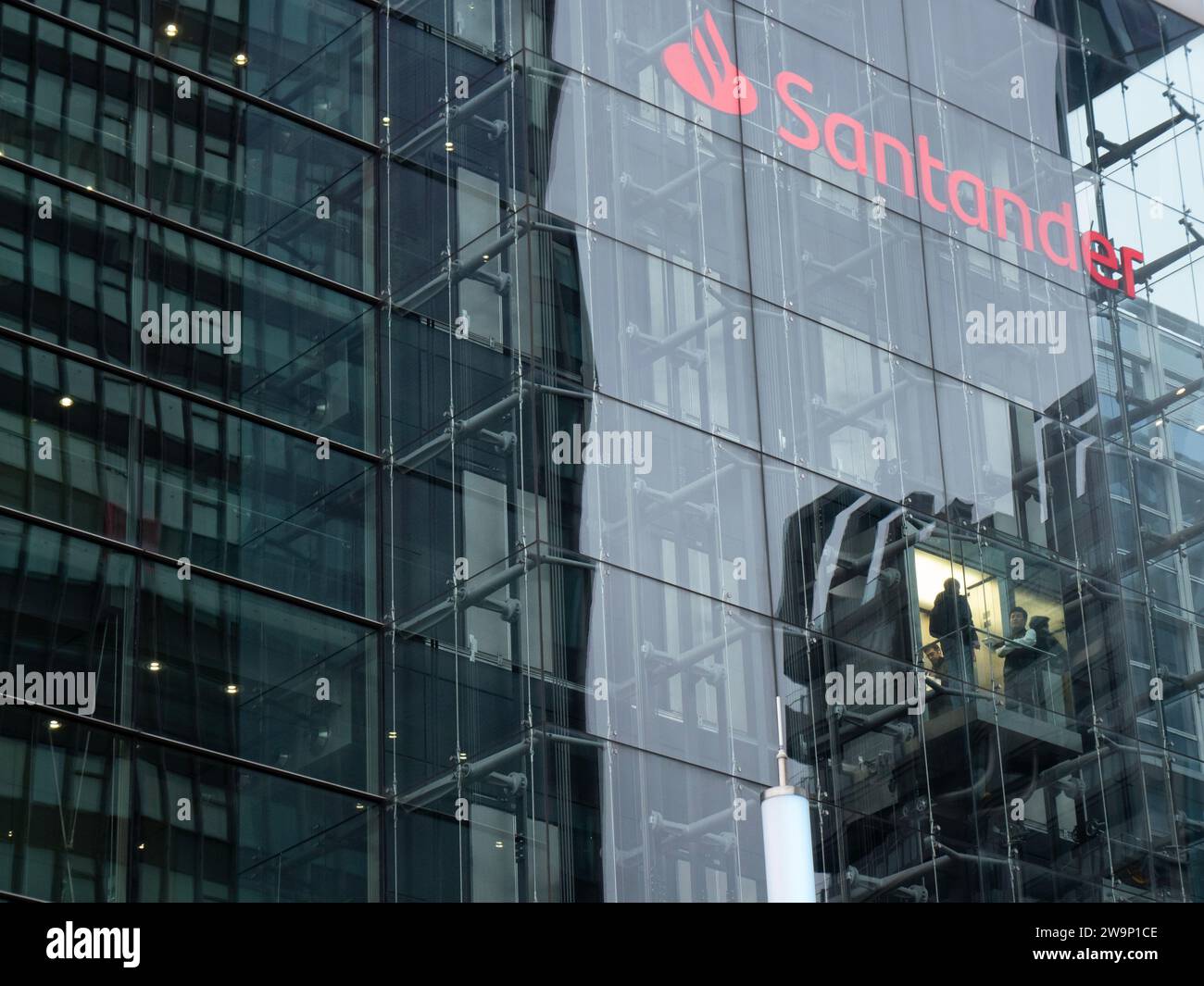 Santander london lift hi-res stock photography and images - Alamy