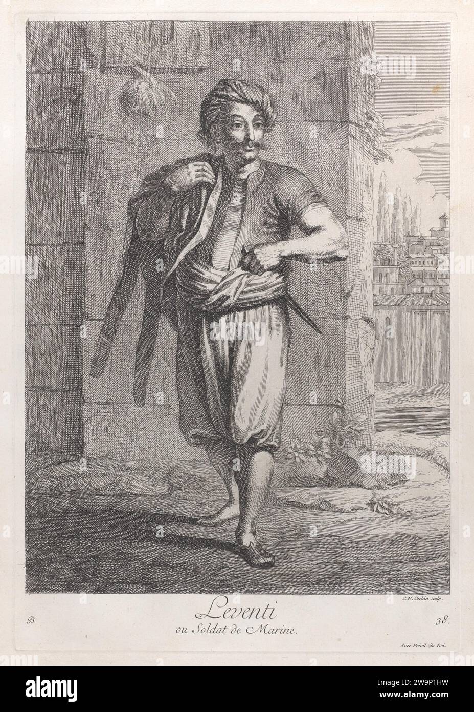 Leventi, ou Soldat de Marine, plate 38 from "Recueil de cent estampes ...