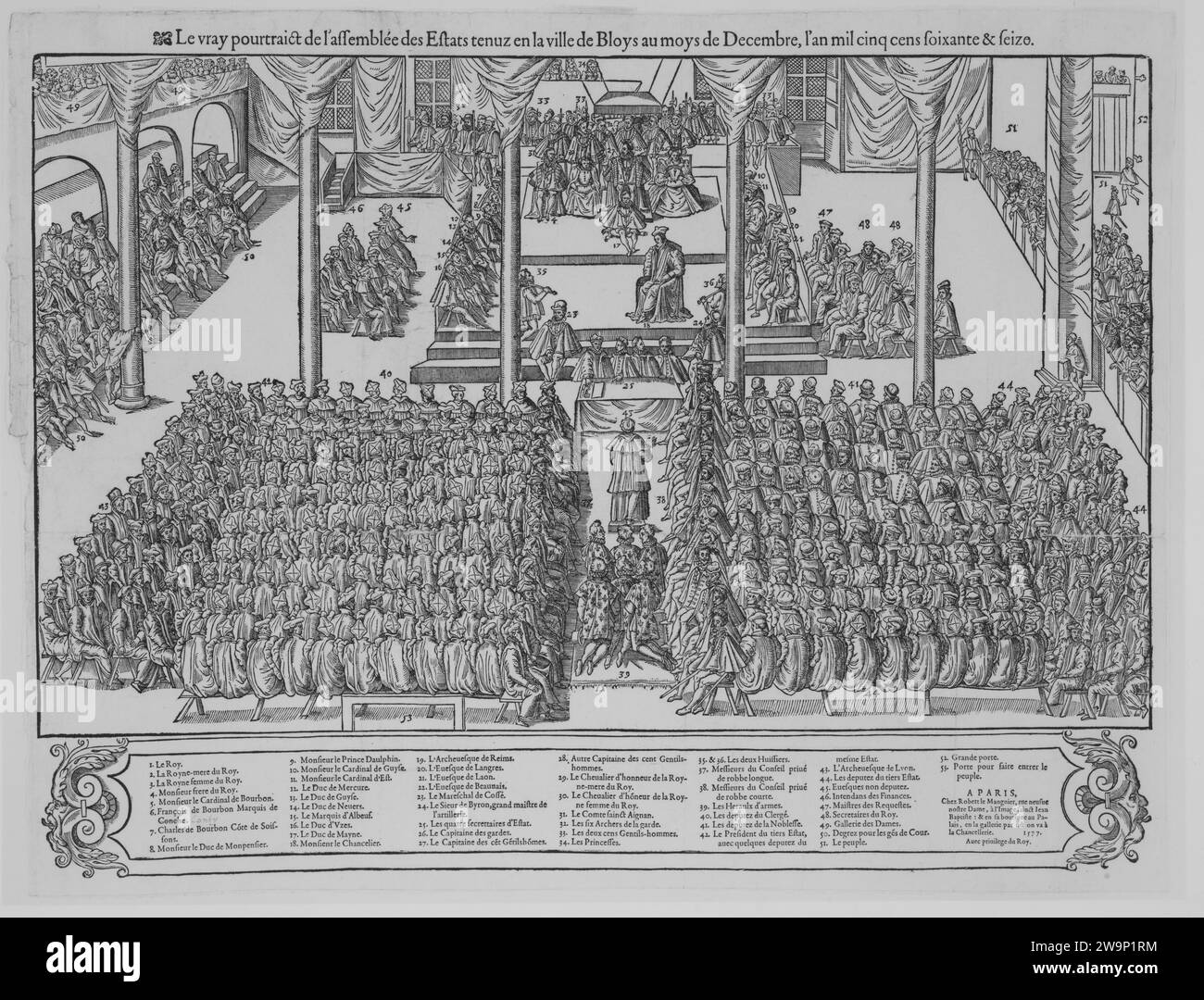 Le vray pourtraict de l'assemblee des Estats tenuz en la ville de Bloys ...