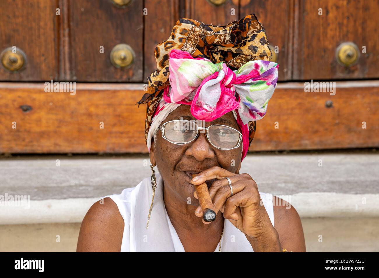 Cuba, Havana, Local Lady Stock Photo - Alamy