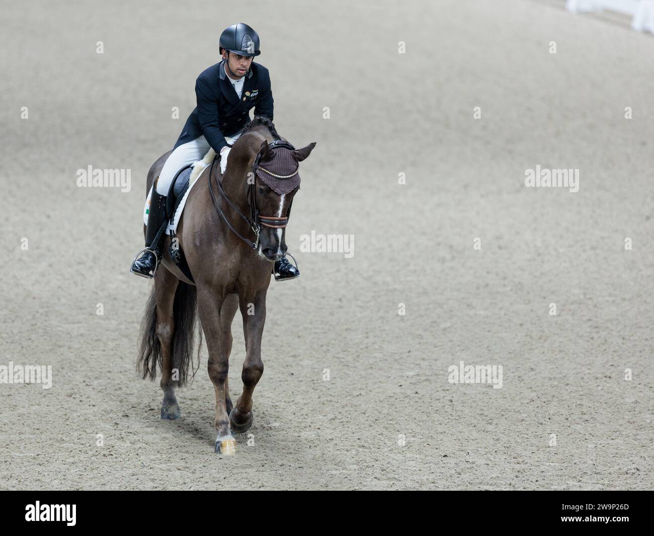 Anush Agarwalla of India with Sir Caramello OLD during the FEI Dressage ...