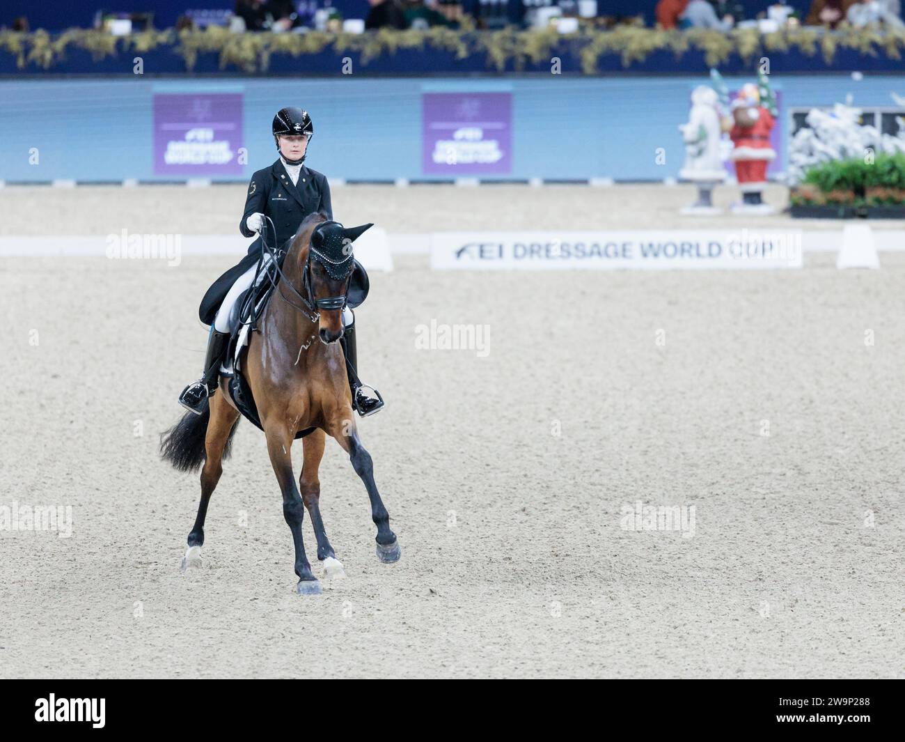 Bianca Nowag-Aulenbrock of Germany with Queolito during the FEI Dressage World Cup Free Style at ...
