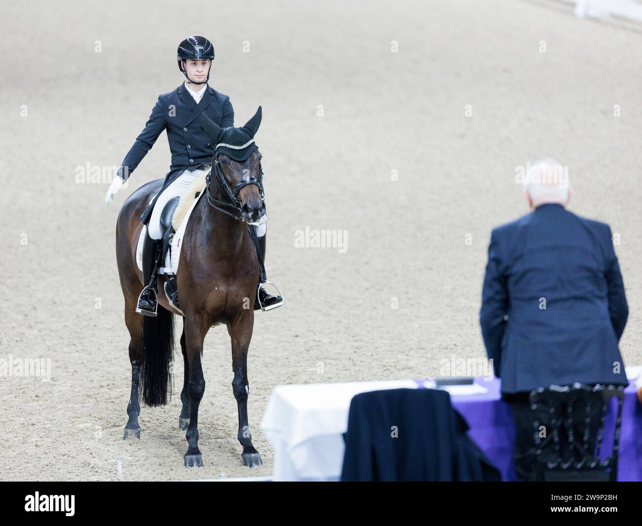 Benedek Pachl of Hungary with Donna Friderika during the FEI Dressage ...