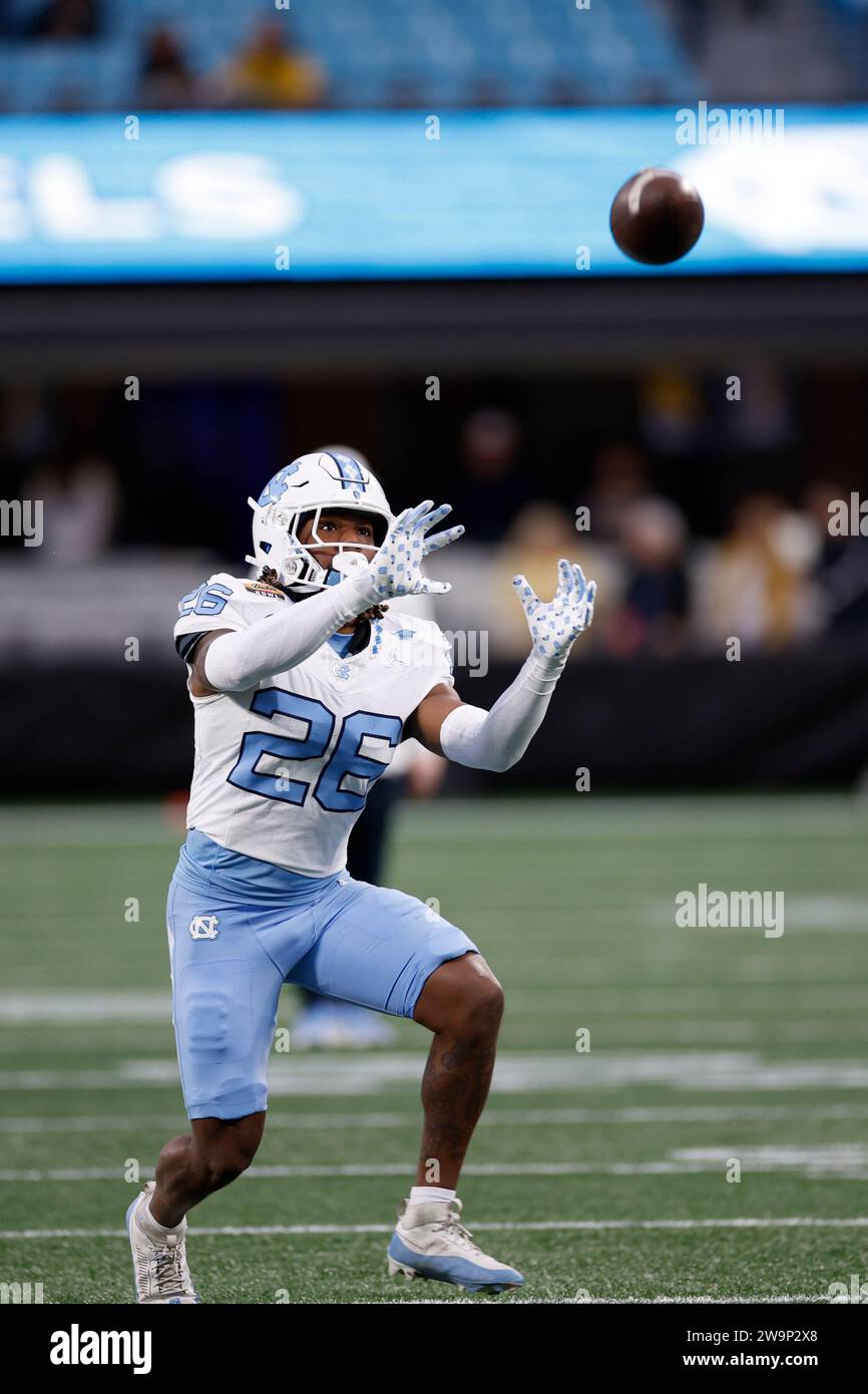 Dec 27, 2023; Charlotte, NC, USA; North Carolina Tar Heels running back ...