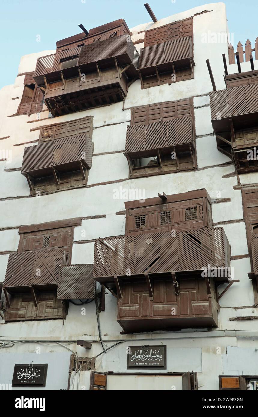 Rawasheen at the Unesco World Heritage Site of Al Balad in Jeddah Stock ...