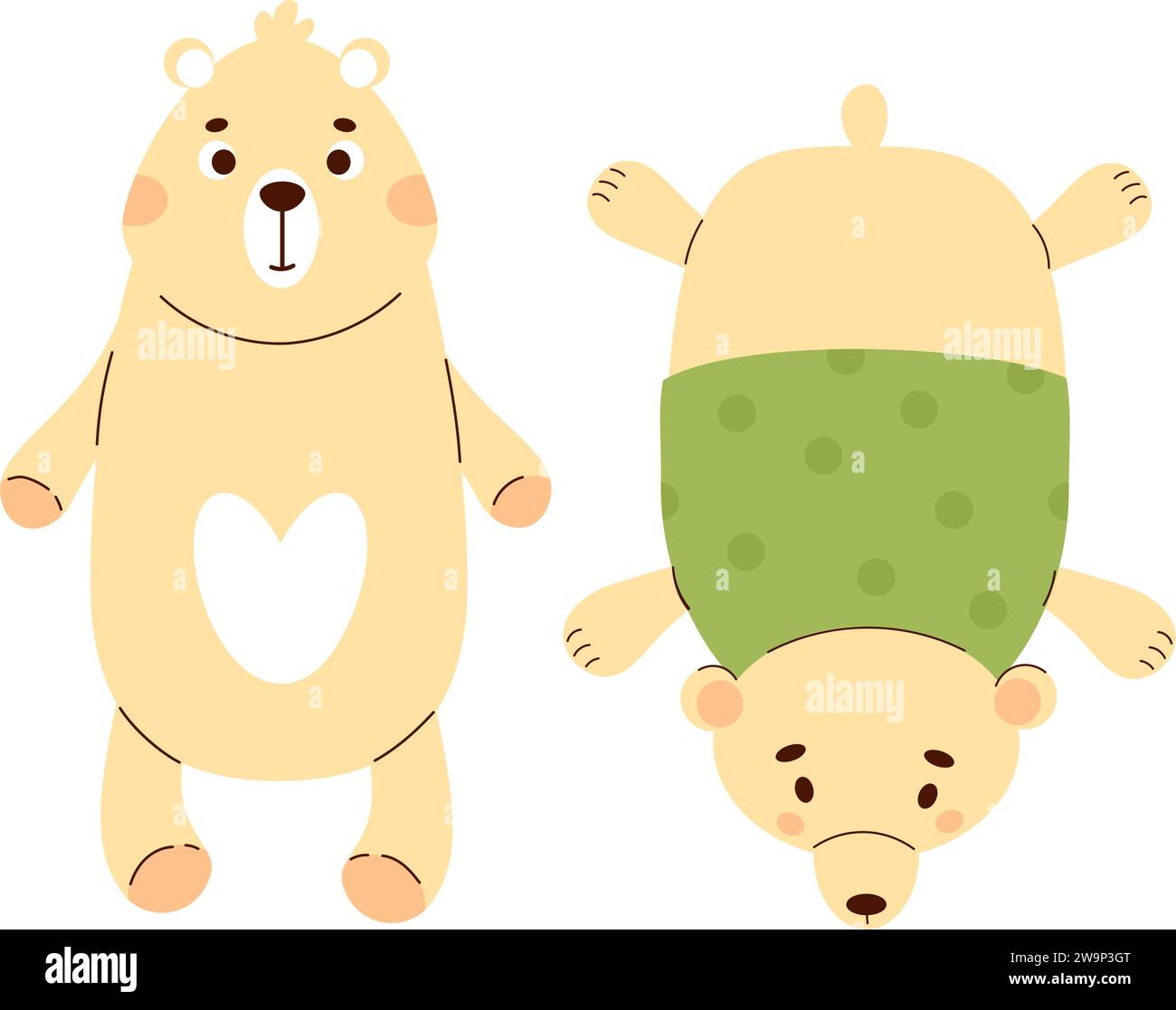 2 Large teddy bear plush toy. Soft anti-stress cuddly oversized pillow ...