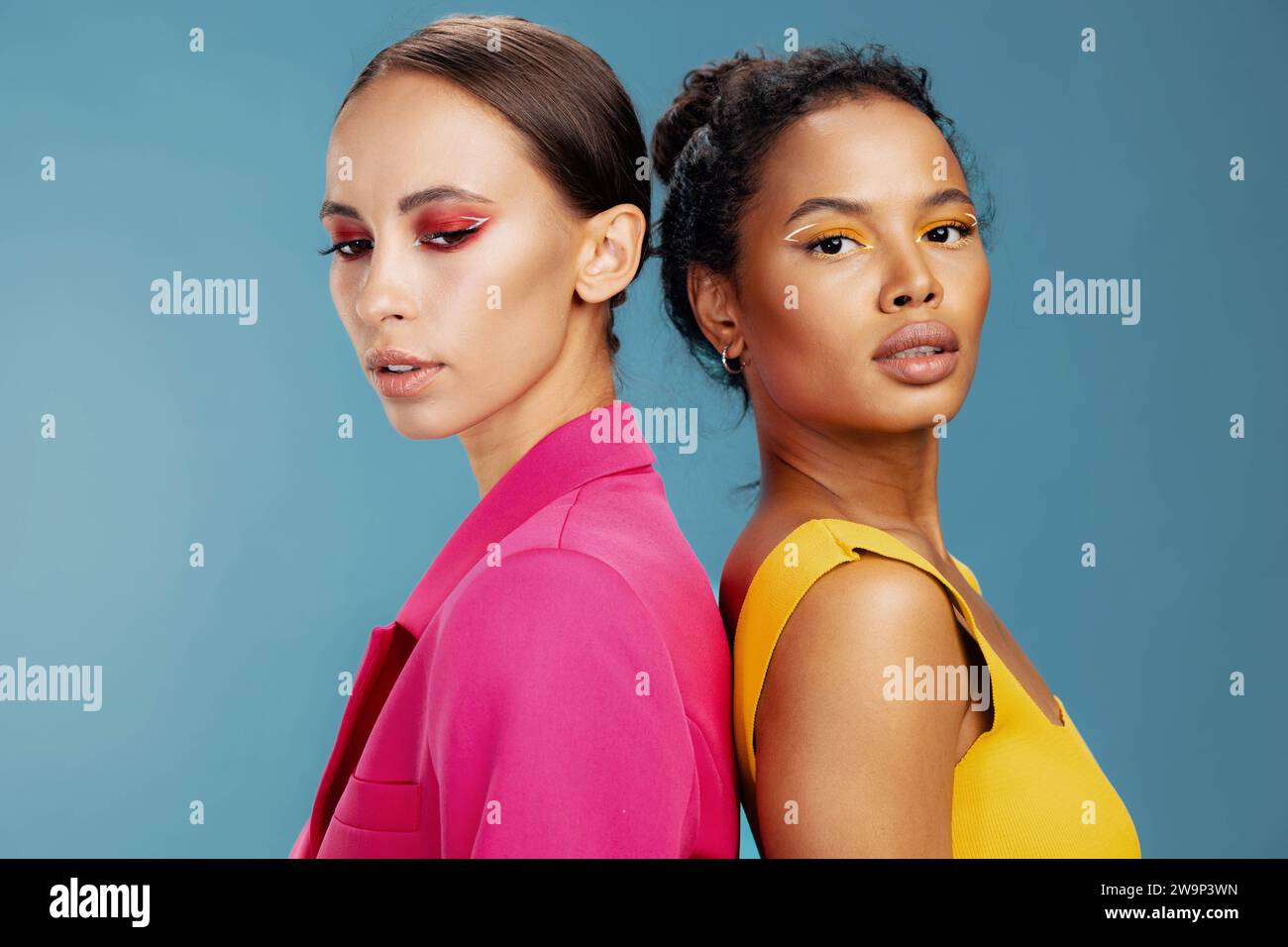 Race woman mixed two model beauty skin Stock Photo - Alamy