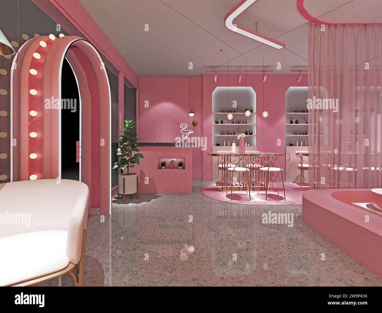 3d render massage spa wellness salon Stock Photo - Alamy