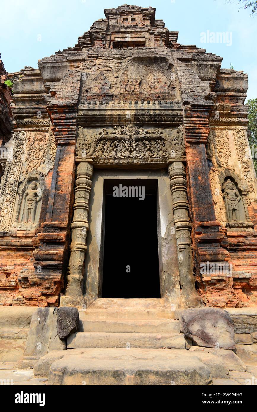 Preah Ko, 9th century. Hariharalaya (Roluos), Siem Reap, Cambodia Stock ...