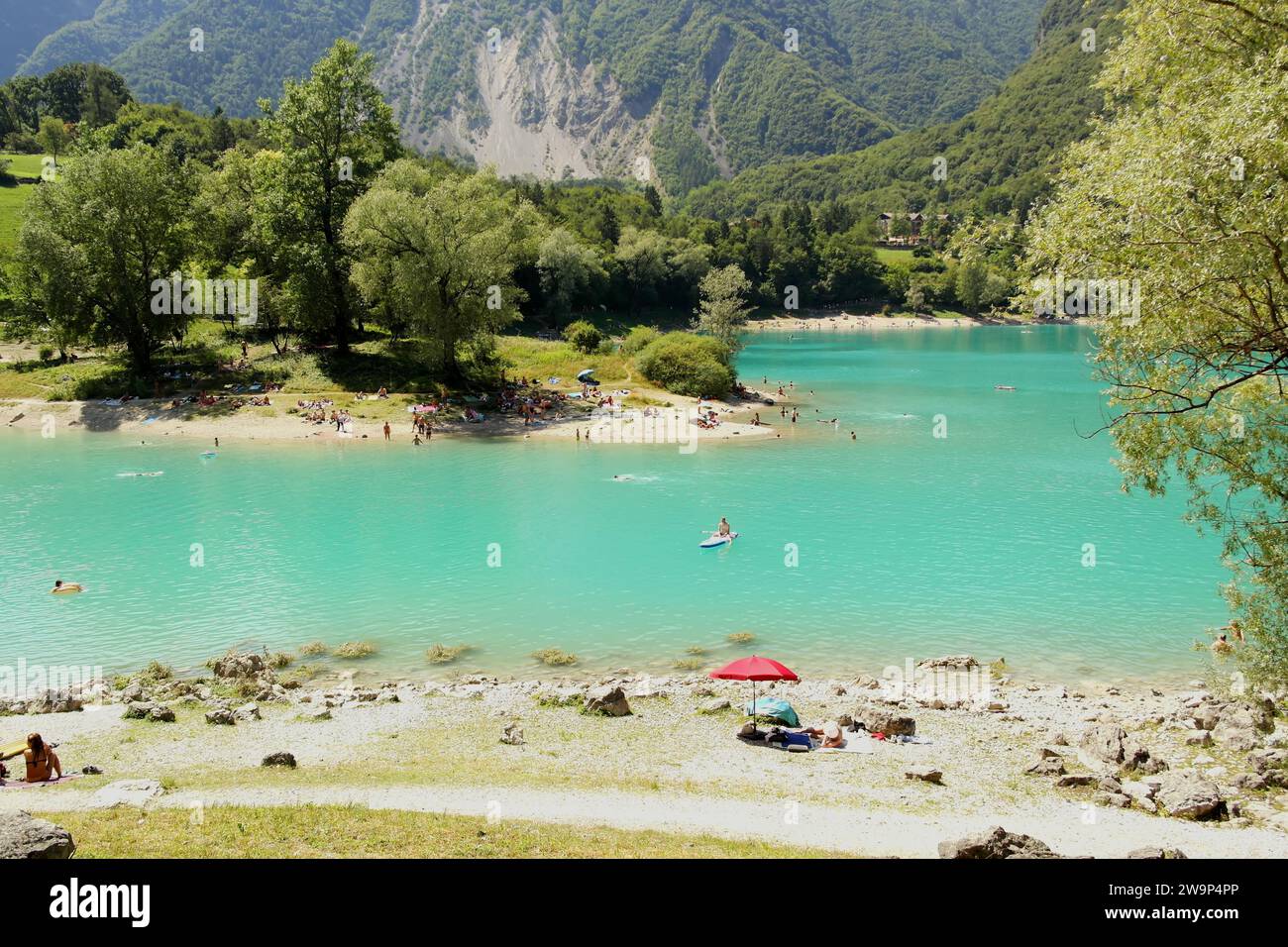 View of Lake Tenno. 14 August 2023 Tenno, Trentino Alto Adige, Italy ...