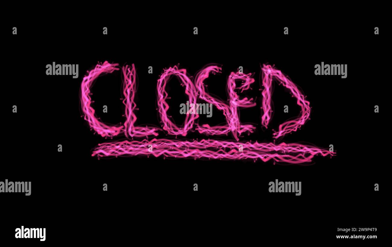 pink neon closed sign Stock Photo - Alamy