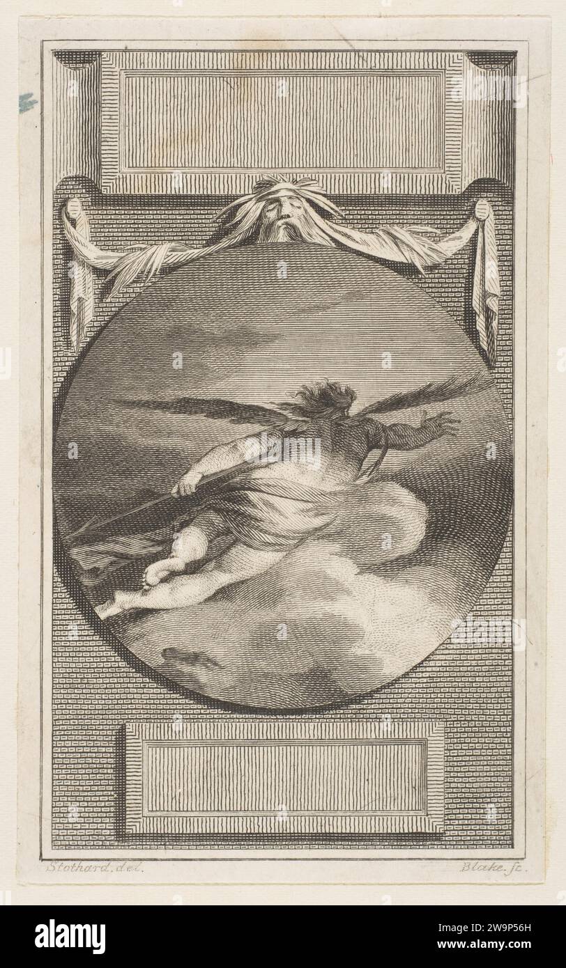 Winged Figure Flying Through Clouds, from Bell's "Poets" 2007 by Thomas ...