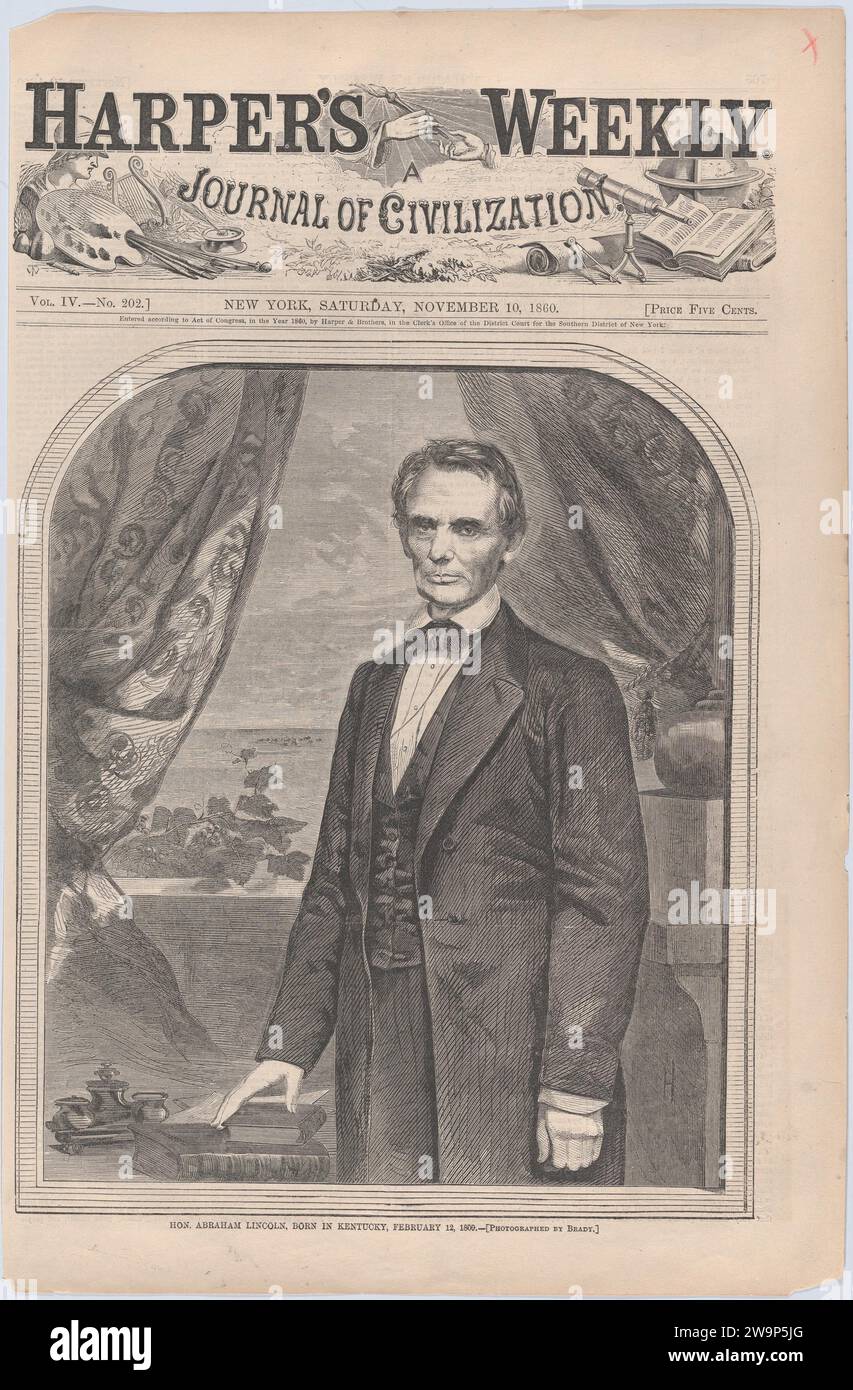 Hon. Abraham Lincoln, born in Kentucky, February 12, 1809 (from "Harper ...