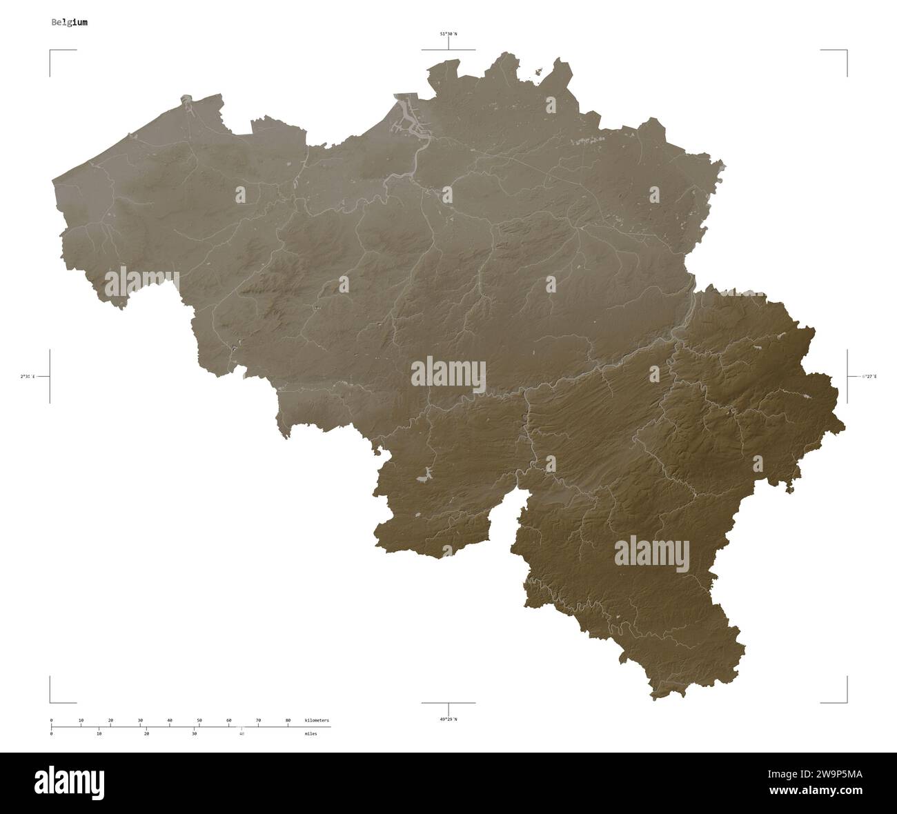 Belgium map zoom border sepia hi-res stock photography and images - Alamy
