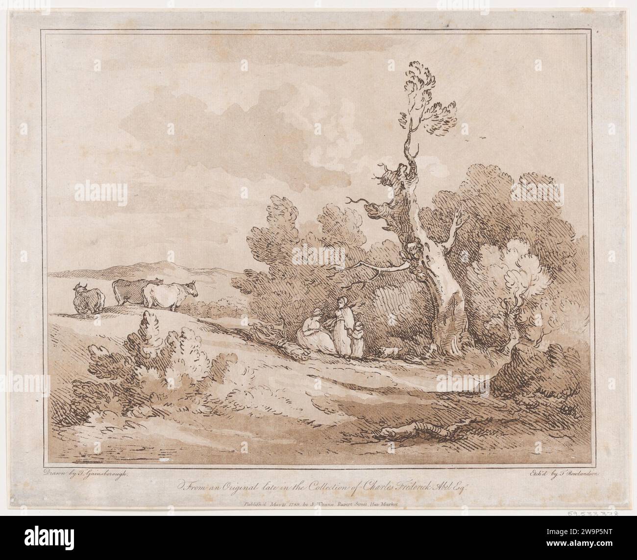Landscape with Figures Collecting Wood Beneath Gnarled Trees, or ...