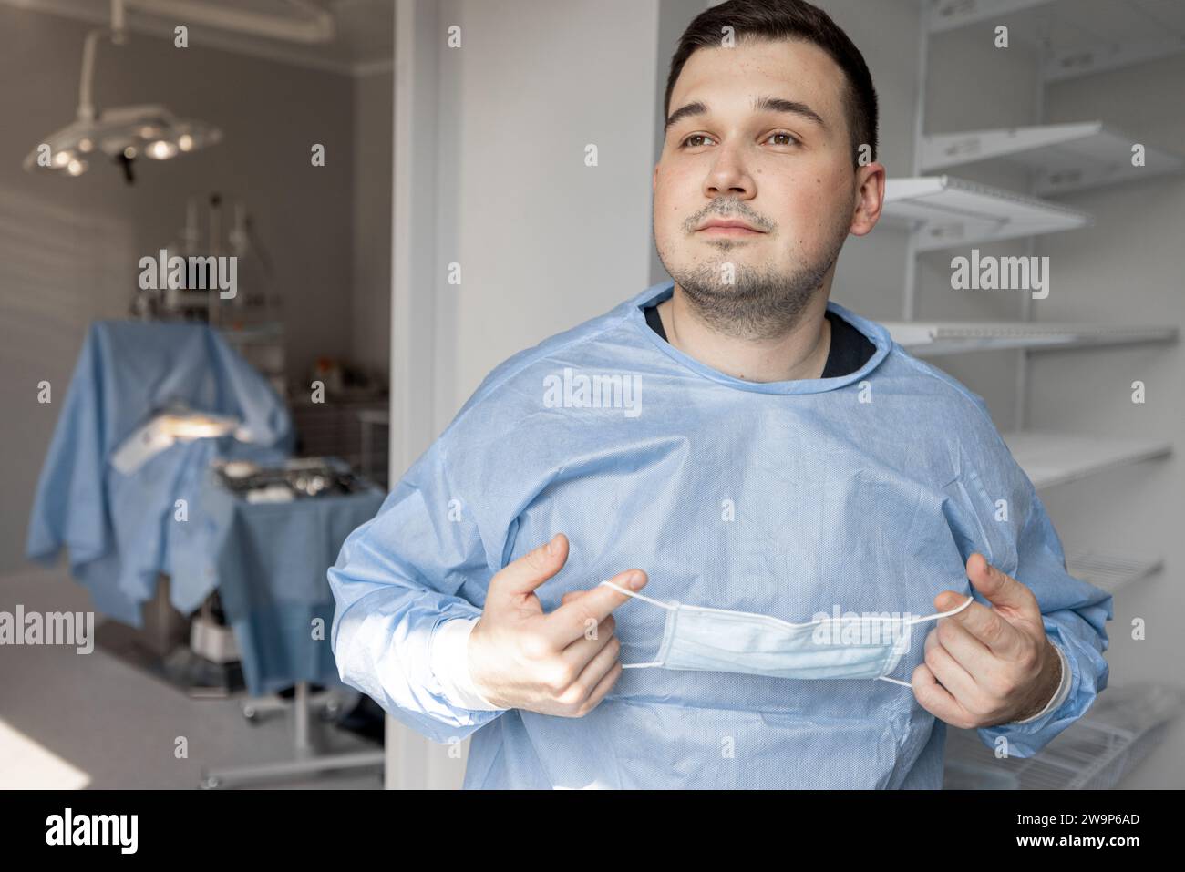 Portrait of a surgeon after an operation Stock Photo - Alamy