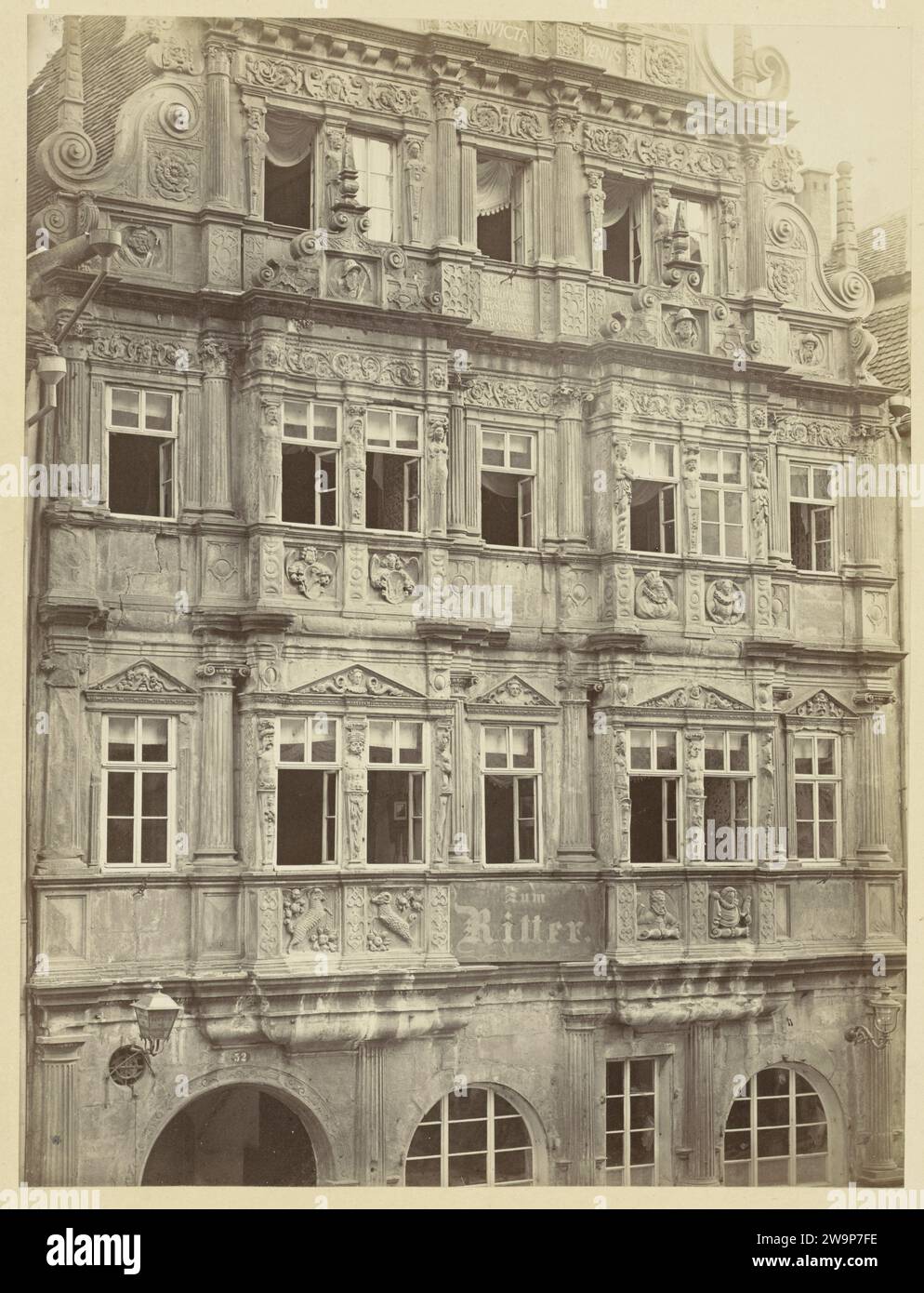 Façade van Haus zum Ritter, Heidelberg, 1855 - 1879 photograph ...