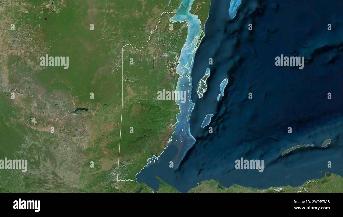 Belize outlined on a high resolution satellite map Stock Photo - Alamy