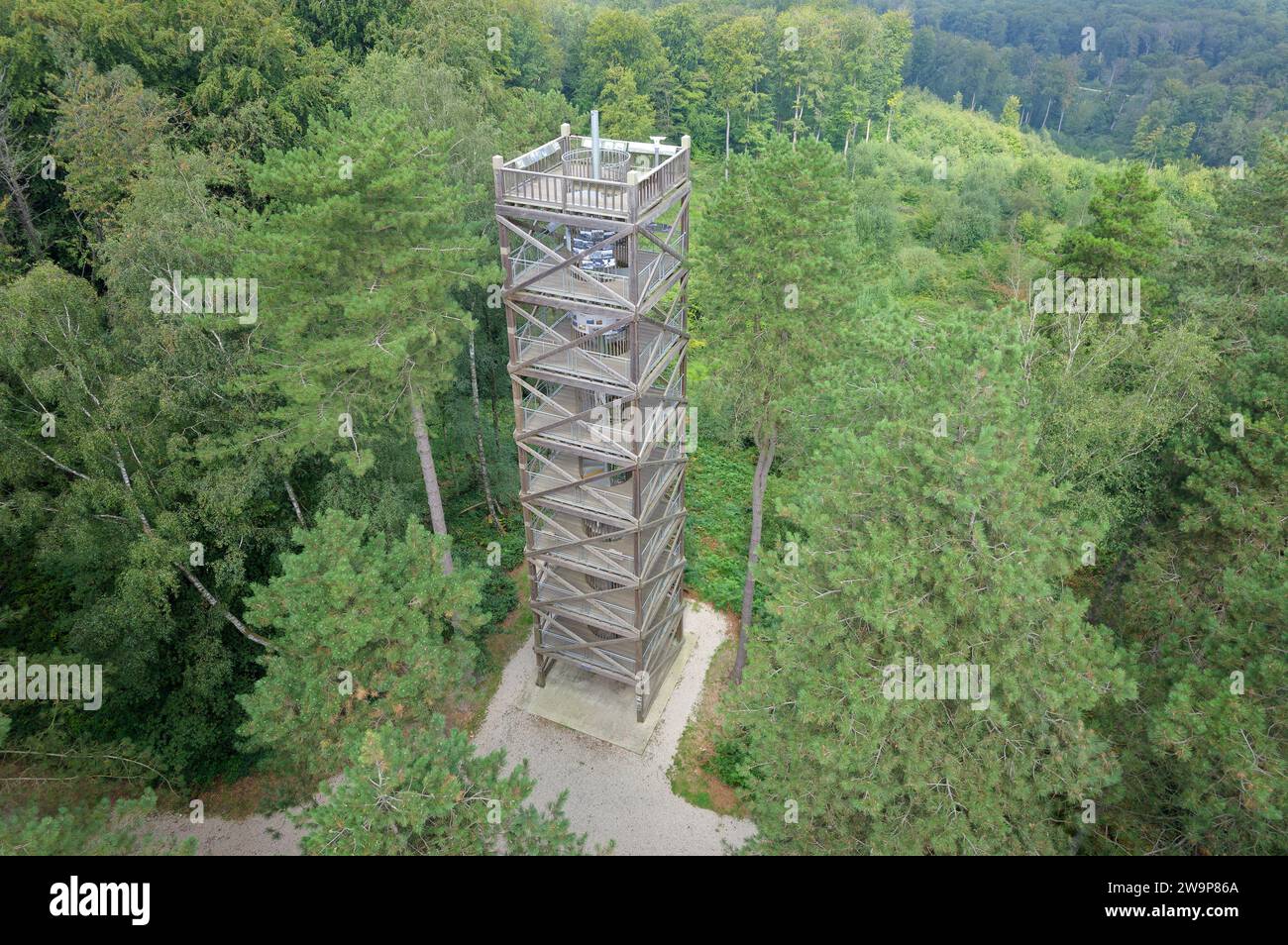 France, Aisne (02), Villers-Cotterêts, La tour d'observation du général ...