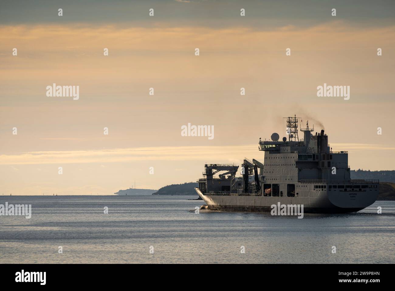 The Royal Canadian Navy's interim replenishment vessel MV Asterix ...
