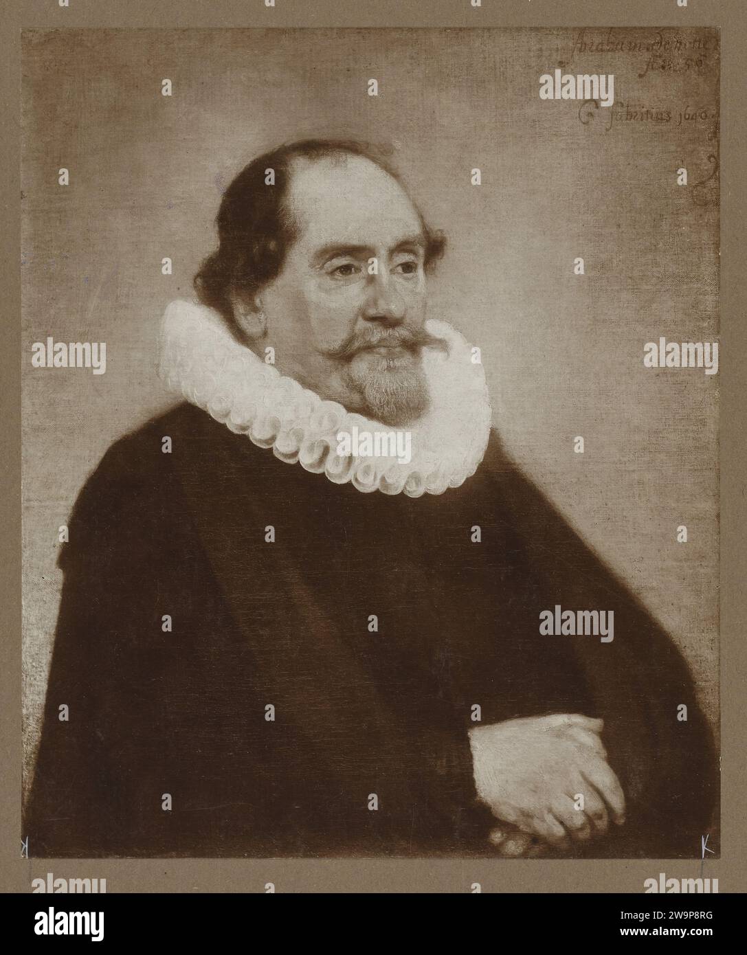 Photo production of a painting by Carel Fabritius, portrait of the ...