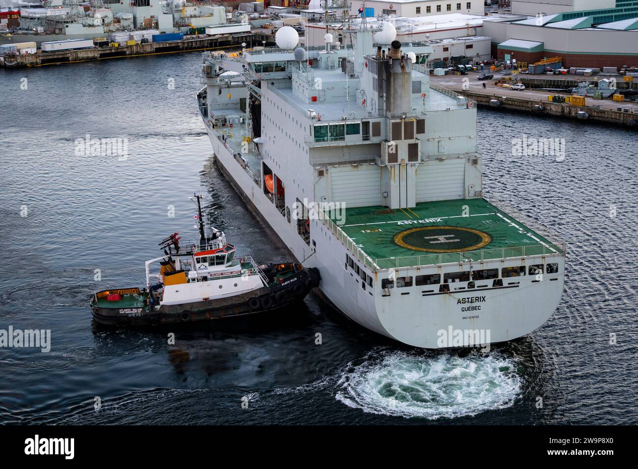 The Royal Canadian Navy's interim replenishment vessel MV Asterix in ...