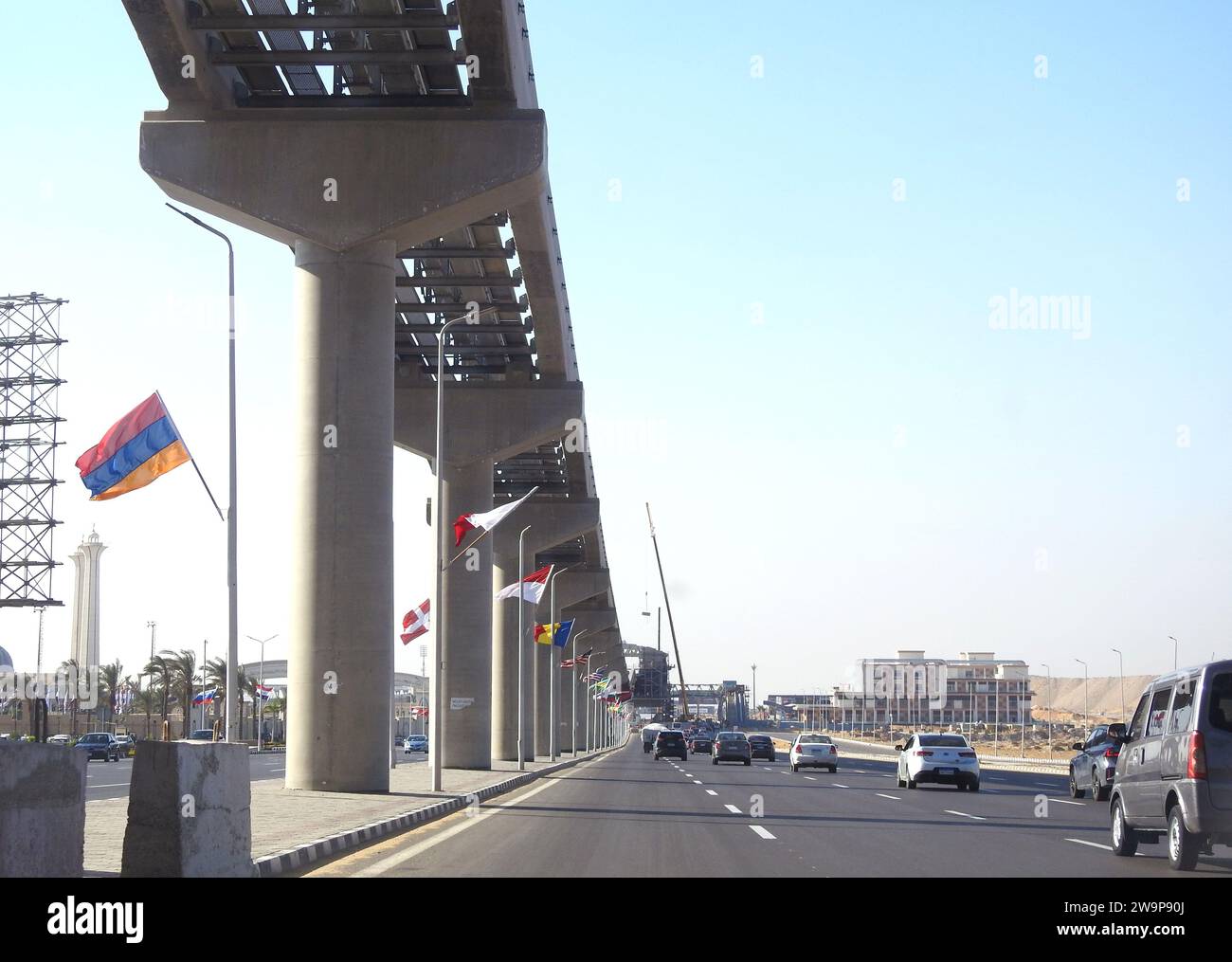 Cairo, Egypt, November 30 2023: Flags of various and different ...