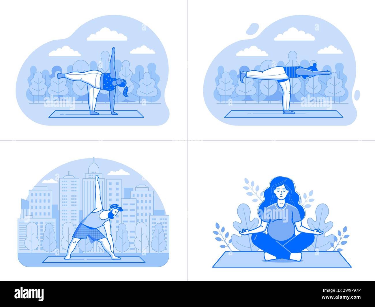 Illustration people doing outdoor activities hi-res stock photography ...