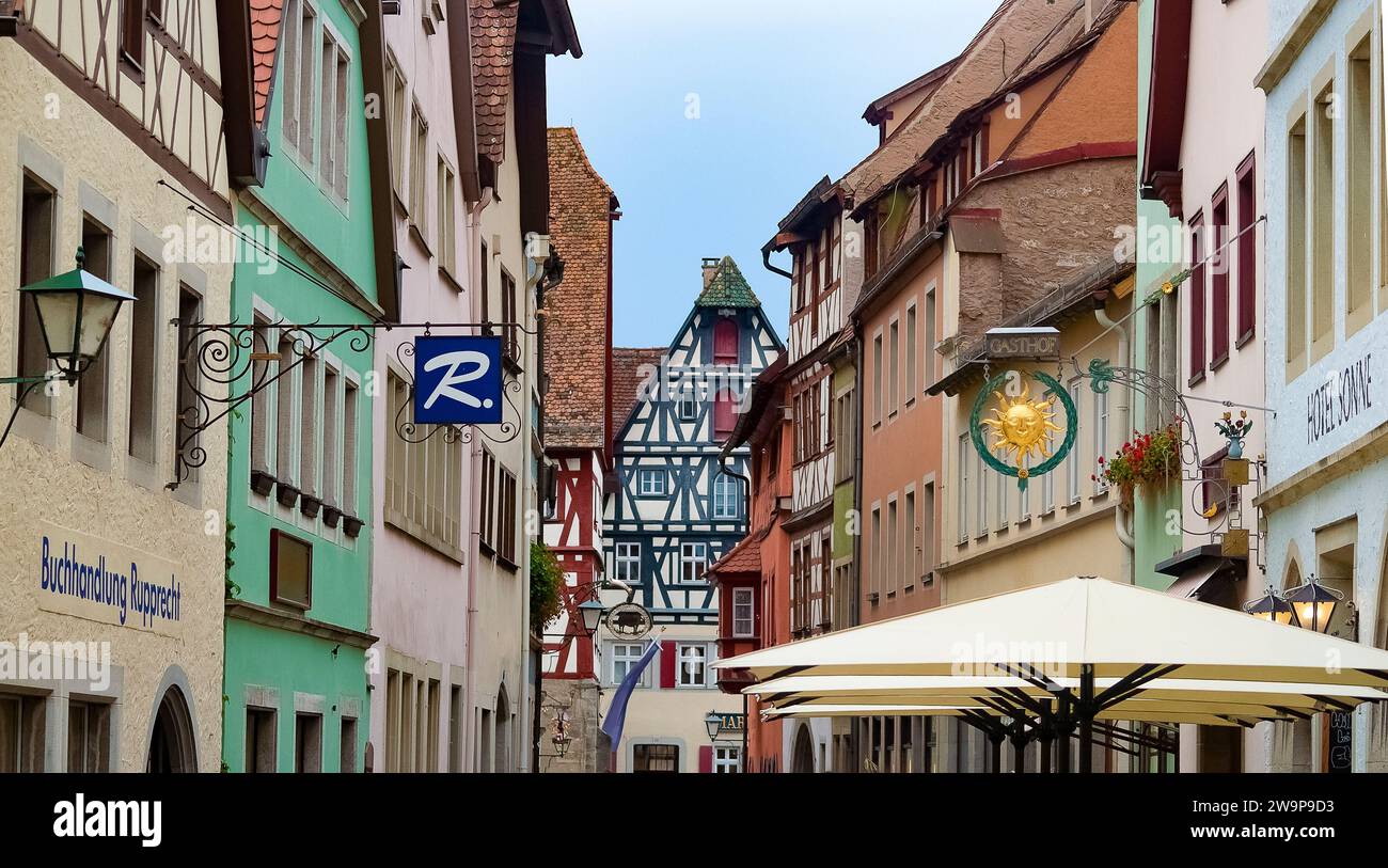 Rothenburg ob der Tauber, Germany - October 20, 2023: Old historical ...