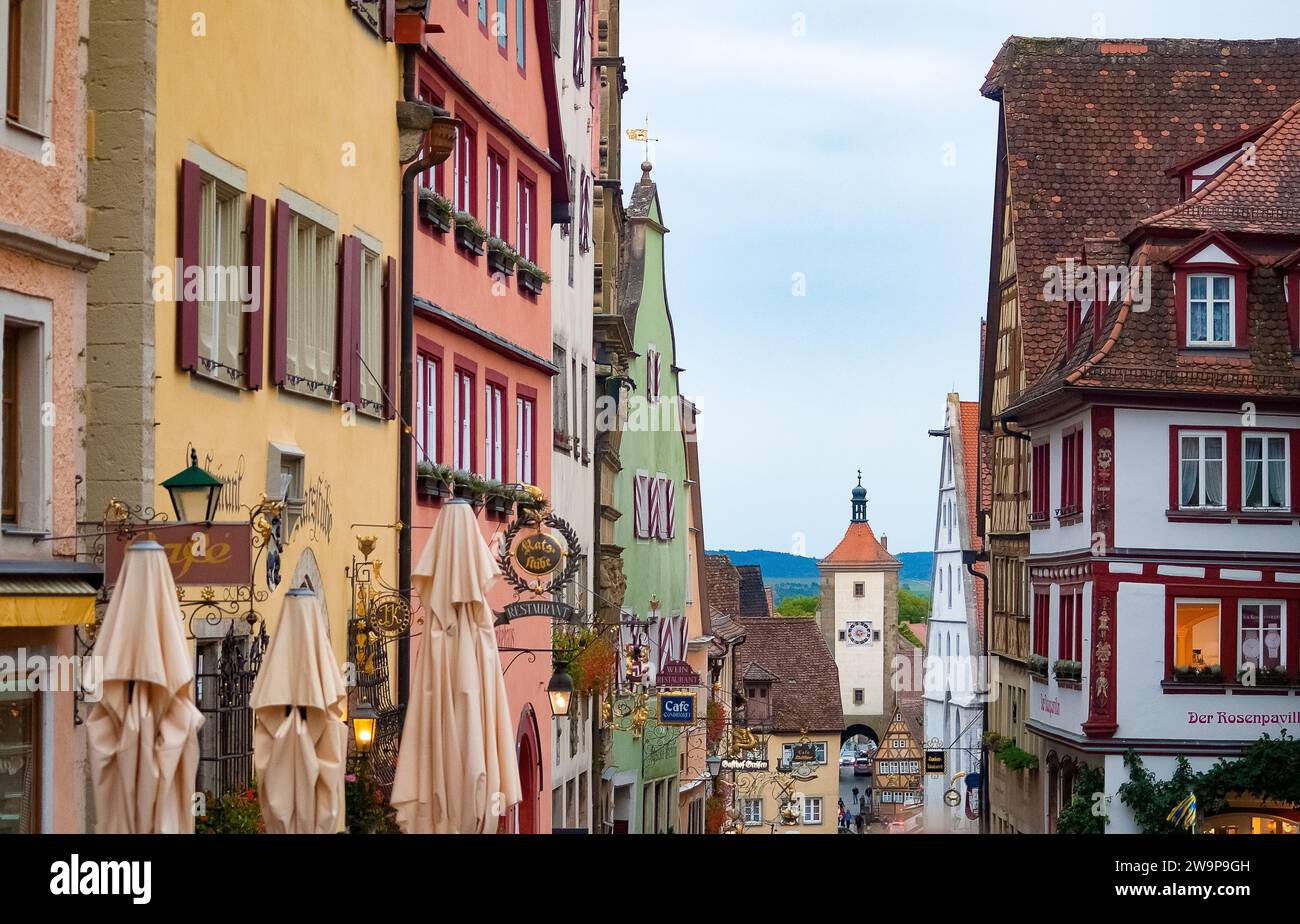 Rothenburg ob der Tauber, Germany - October 20, 2023: Old historical ...