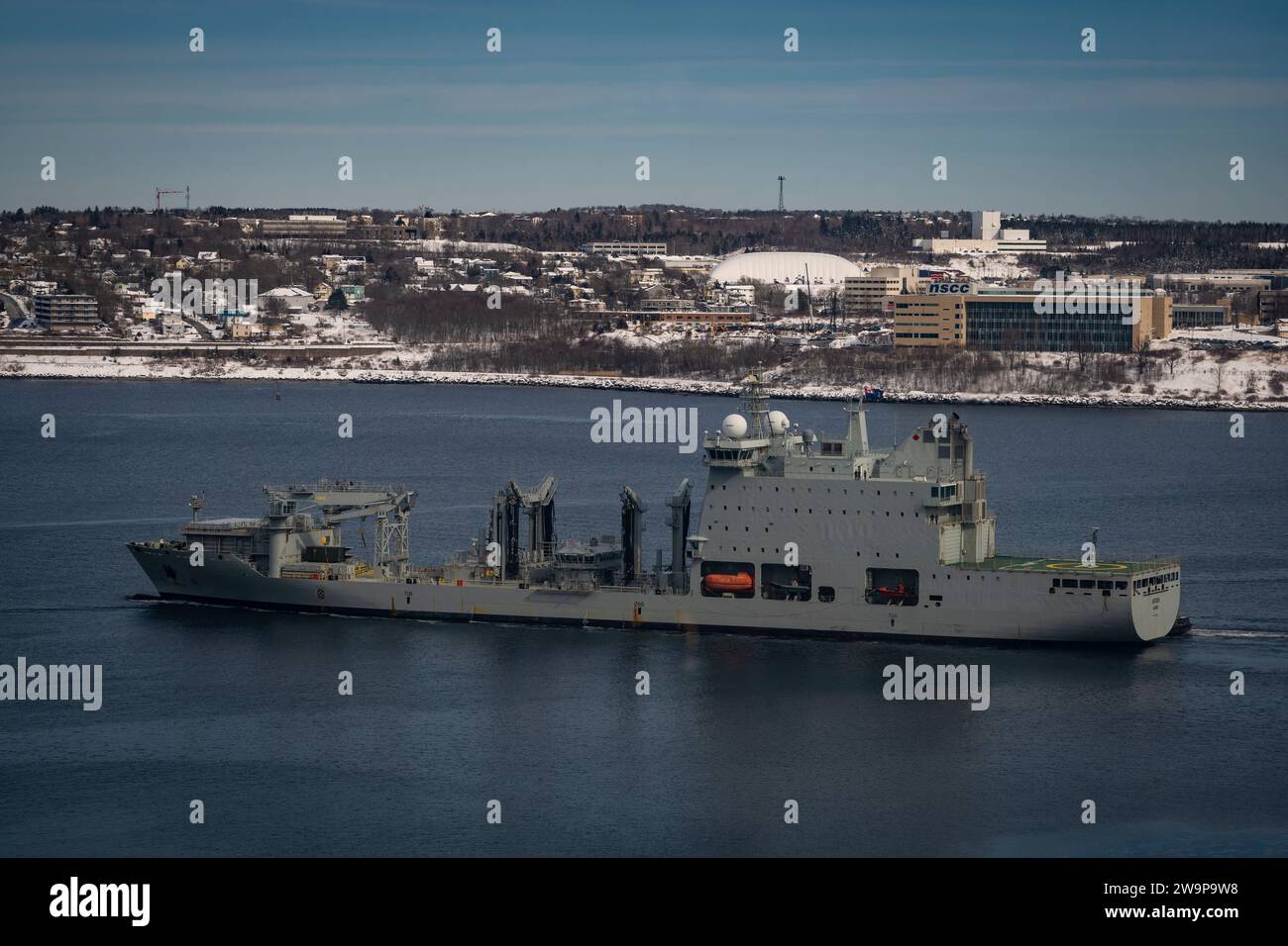 The Royal Canadian Navy's interim replenishment vessel MV Asterix in ...