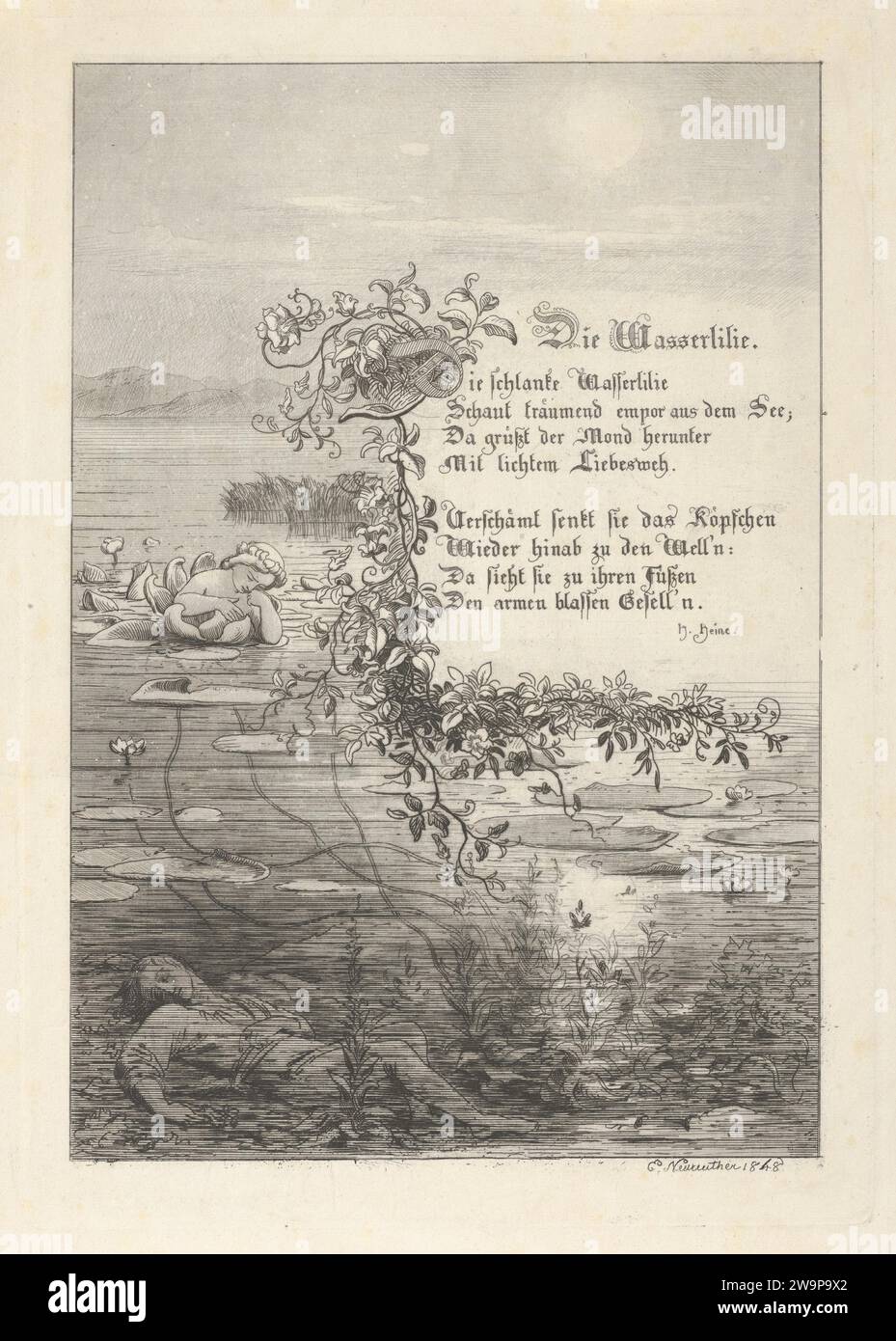 Illustrated poem the water lily hi-res stock photography and images - Alamy