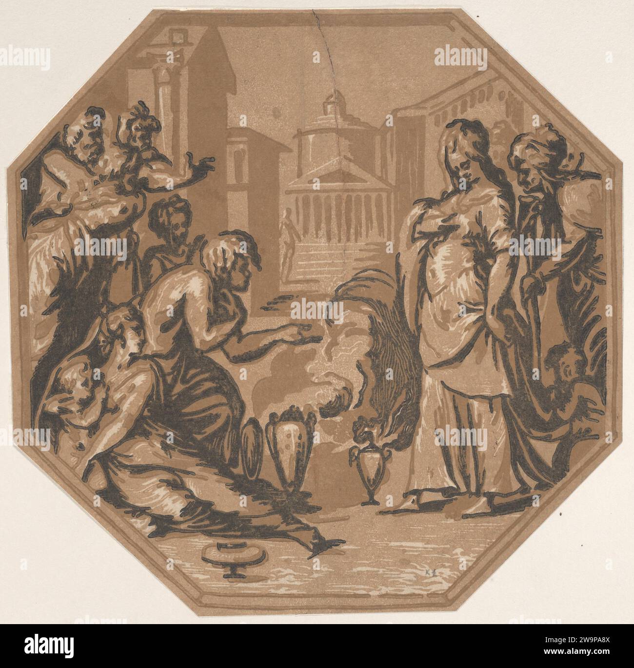 People paying homage to Psyche's beauty 1922 by Giuseppe Salviati ...