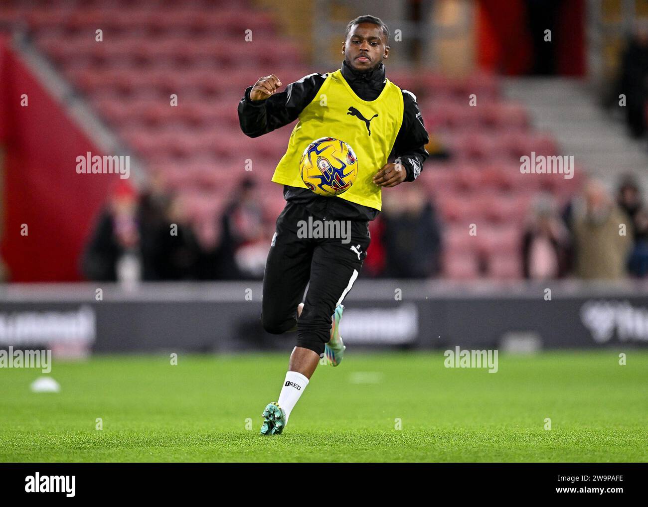 Bali Mumba #2 of Plymouth Argyle warming up during the Sky Bet ...