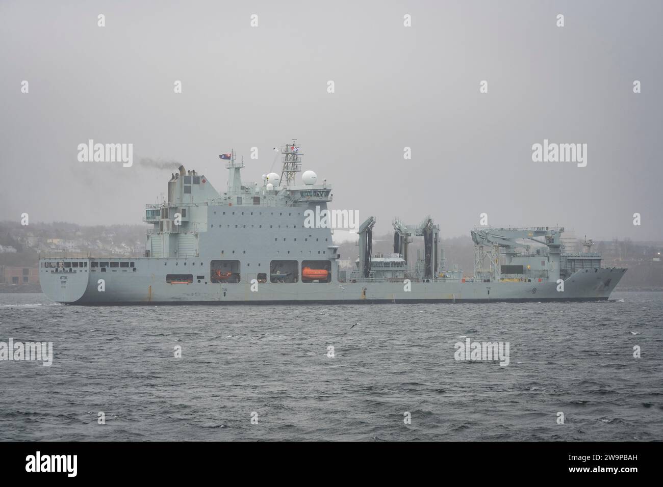The Royal Canadian Navy's interim replenishment vessel MV Asterix ...