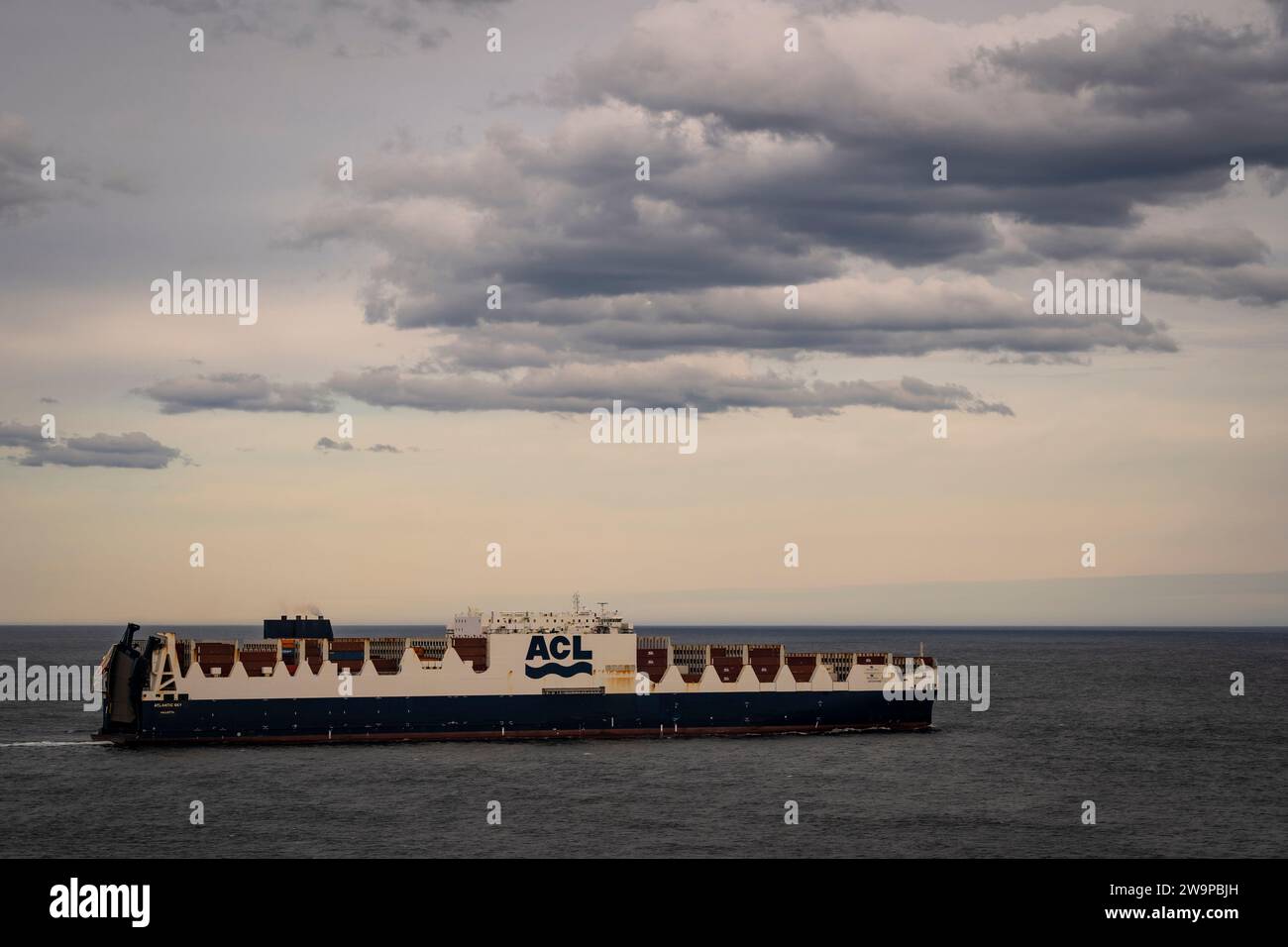 ACL container ship Atlantic Sky departing Halifax Harbour as seen from ...