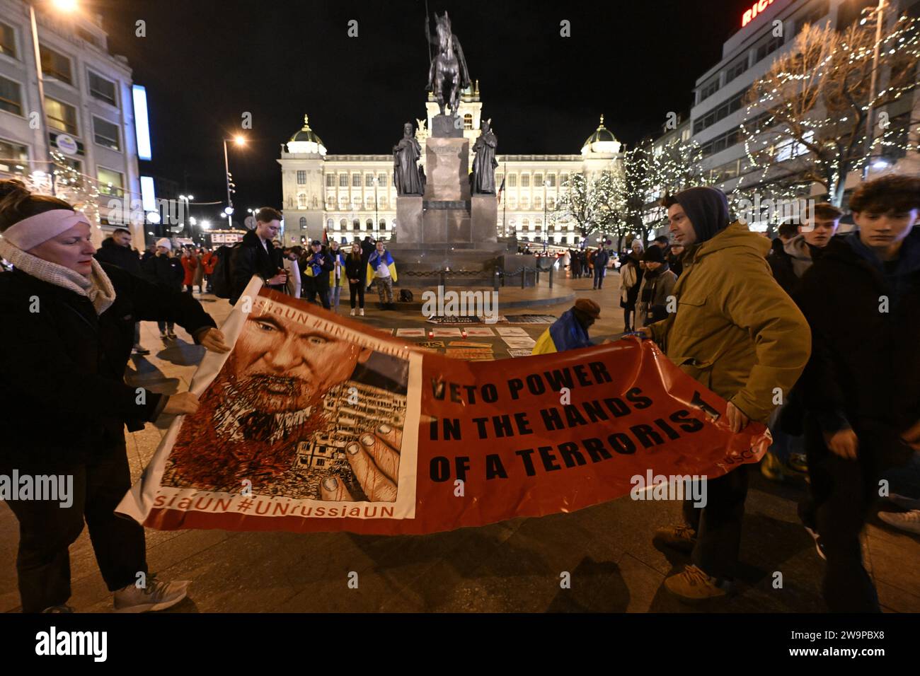 Prague, Czech Republic. 29th Dec, 2023. Voice of Ukraine public rally ...