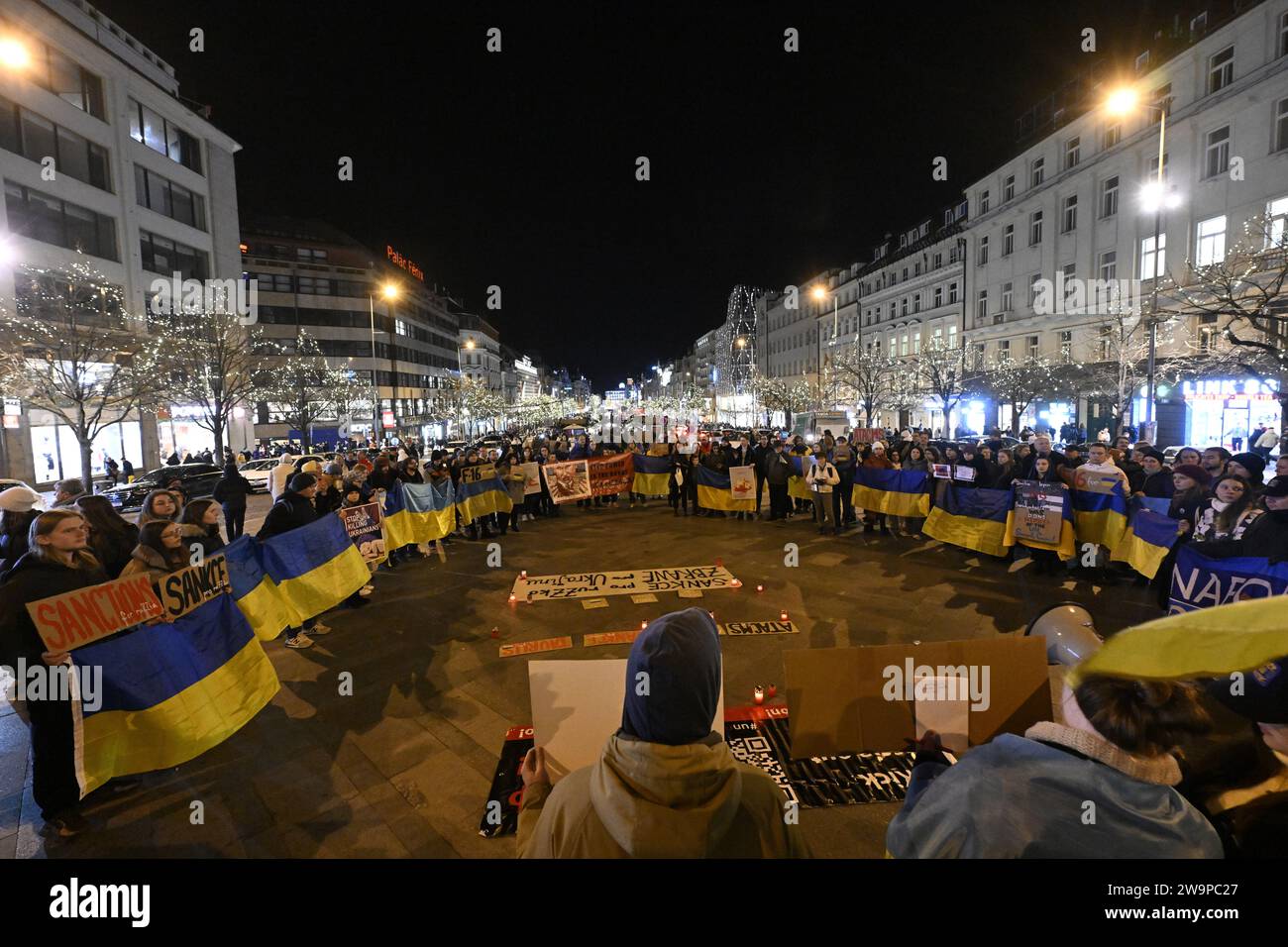 Prague, Czech Republic. 29th Dec, 2023. Voice of Ukraine public rally ...